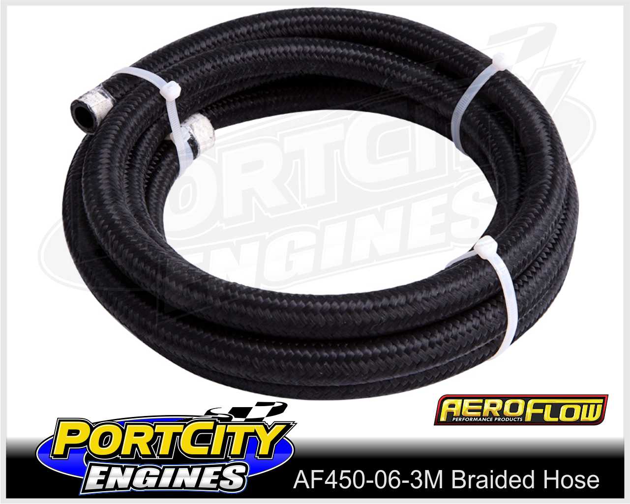 Aeroflow Light Weight Braided Hose Black -6AN 3 Metres 450 series AF450 ...